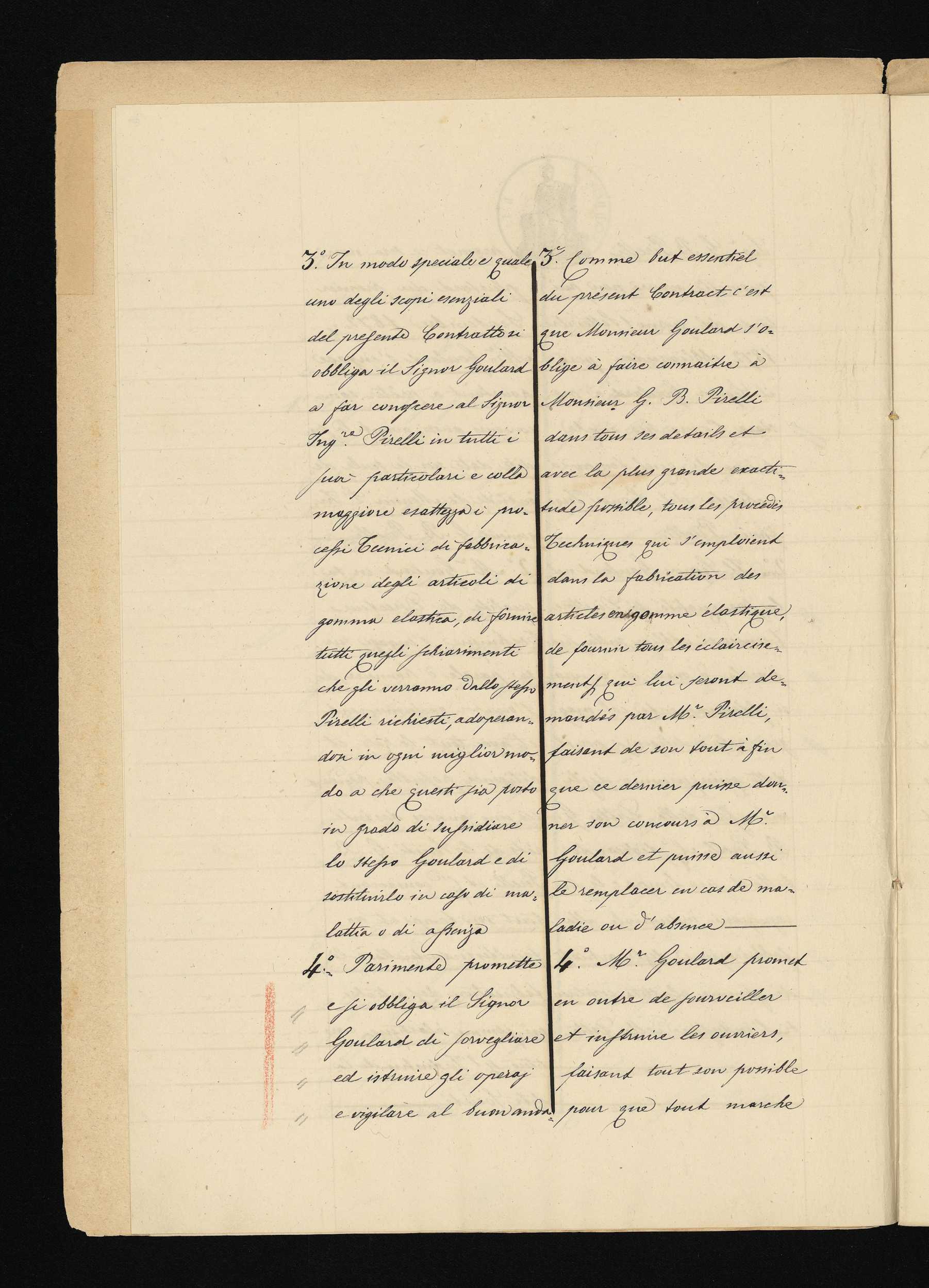 Convenzione tra la G.B. Pirelli & C. e Antonio Amato Goulard