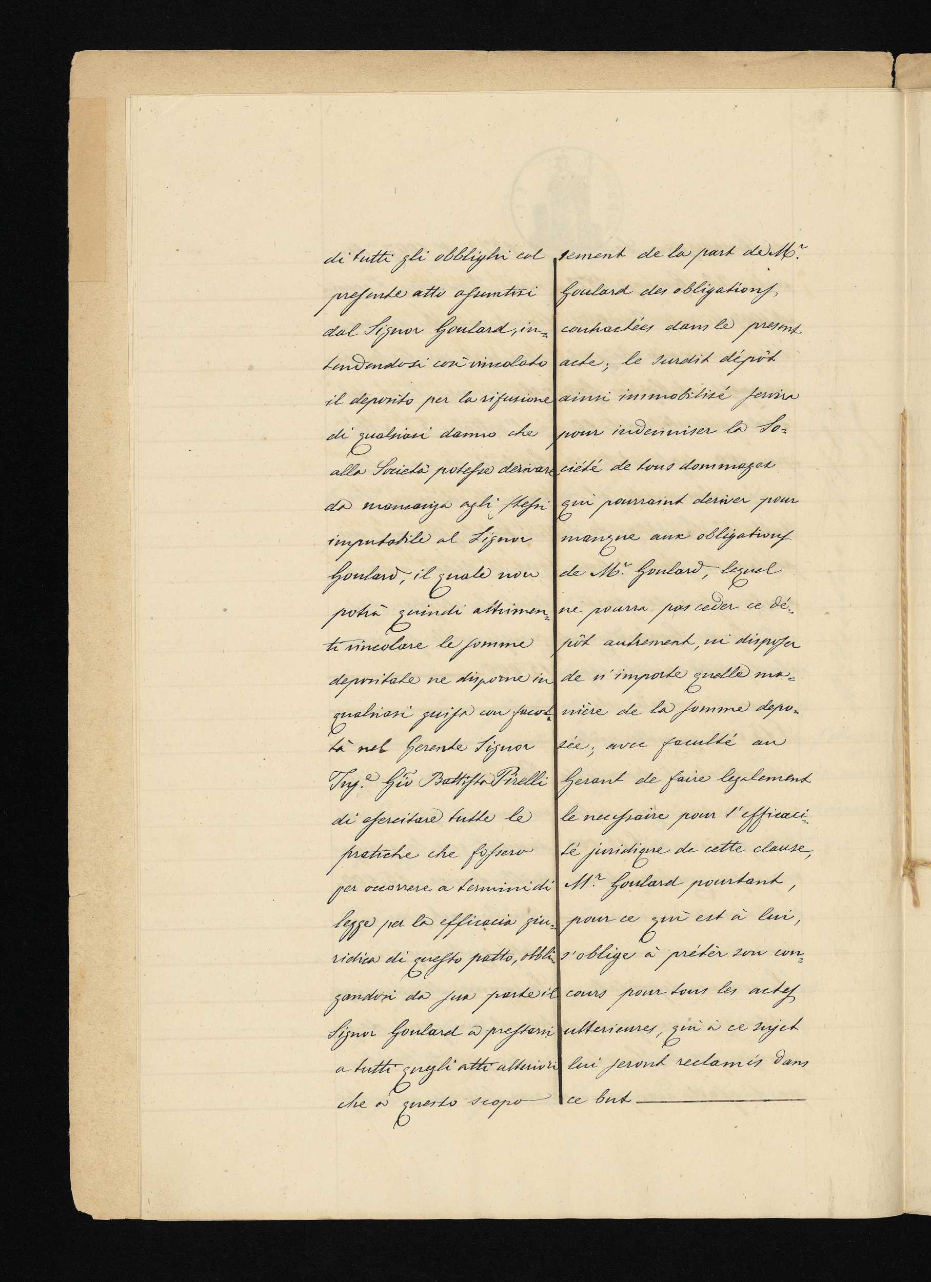 Convenzione tra la G.B. Pirelli & C. e Antonio Amato Goulard